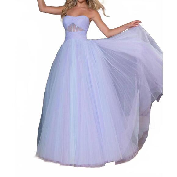 Rachel Allan | Dresses | New Rachel Allan Pleated Tulle Prom Dress In ...